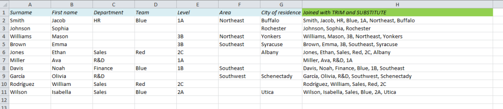 Join Cells In Excel And Remove Excess Commas Between Elements Easy 