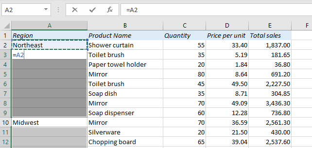 How To Handle Tables With Empty Cells In Excel Easy Excel